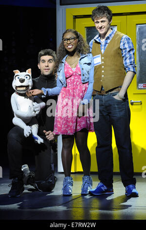 Simon Lipkin, Cynthia Erivo and Alan Morrissey performing during a ...