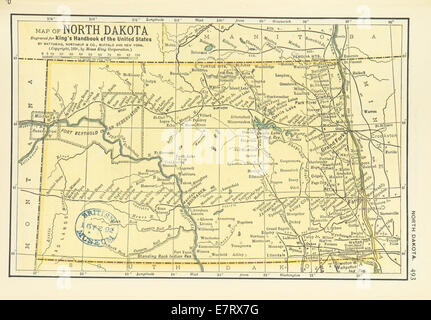 This 1891 map of North Dakota highlights the state's geographic ...