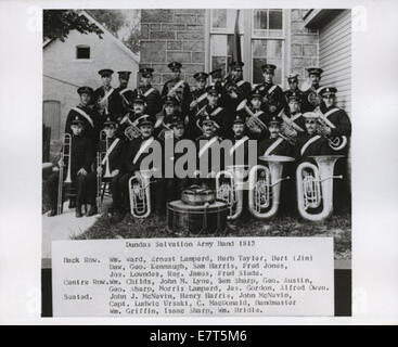 A photograph of the Salvation Army Band performing in Sweden in 1932 ...