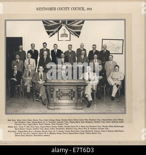 A photograph showing the Wentworth County Council in session, depicting ...