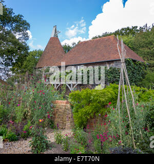 Oast House Sarah Raven Garden Perch Hill Brightling Sussex Stock Photo ...