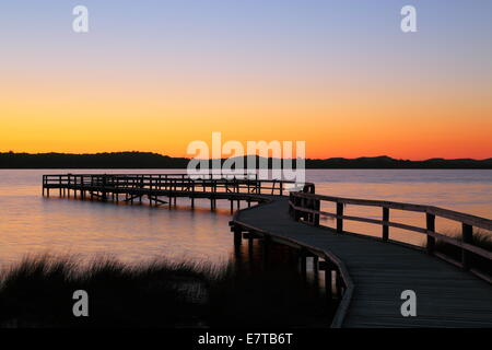 The observation deck or boardwalk over Lake Clifton. From here you can ...