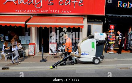Glutton electric powered street vacuum cleaner at Kings Cross, London ...