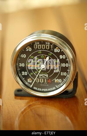 Smiths Chronometric speedometer made in England Stock Photo - Alamy