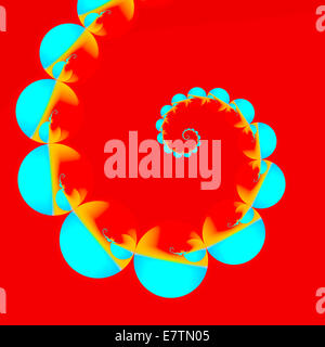 Blue and red pattern computer artwork Stock Photo - Alamy