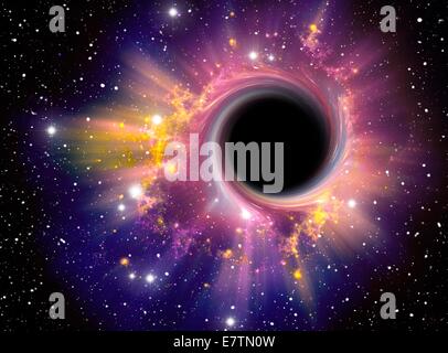 Black hole Computer artwork representing a black hole A black hole is a ...
