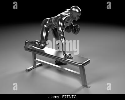 Person weight lifting, computer artwork Stock Photo - Alamy
