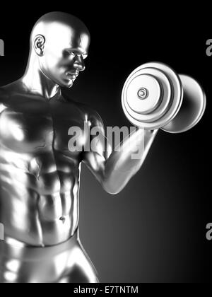 Person weight lifting, computer artwork Stock Photo - Alamy