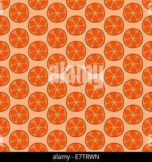 Seamless pattern of fresh ripe orange and lime round cut wedges on ...