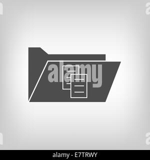 Computer folder with pc sign Stock Photo - Alamy
