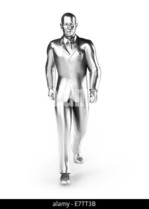 Businessman walking, computer artwork Stock Photo - Alamy