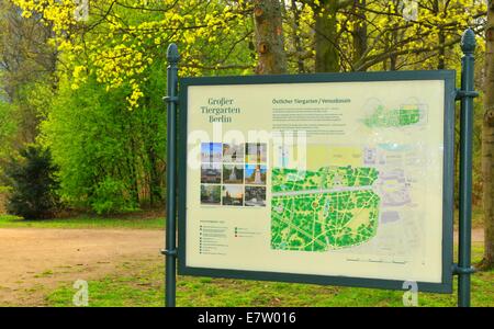 A Map of the Tiergarten Park in Berlin, Germany Stock Photo - Alamy