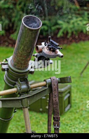 British Second world war 3 inch smoke mortar bomb, mark 2, laying Stock ...
