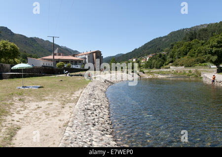 Hot thermal waters, Caldo river, Lobios in Spain Stock Photo - Alamy
