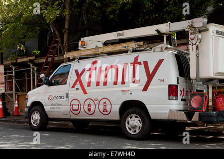 Comcast Xfinity utility work van - USA Stock Photo - Alamy