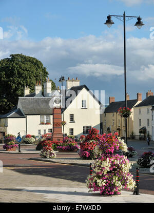 Clock Tower, Twyn Square, Usk, Monmouthshire, Wales, UK Stock Photo - Alamy