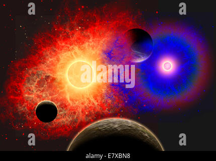 Binary Star System Stock Photo - Alamy