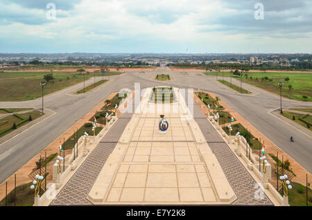 Yamoussoukro, Cote d'Ivoire, Ivory Coast. Men Walking Past the Main ...