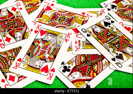 Scattered Playing cards Stock Photo - Alamy