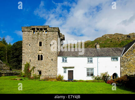 Pele tower, Kentmere Hall Farm. Kentmere, Lake District National Park ...