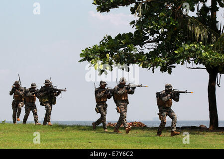 Cavite Province, Philippines. 26th Sep, 2014. New recruits of ...