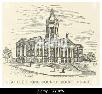 This 1891 illustration depicts the King County Courthouse in Seattle ...