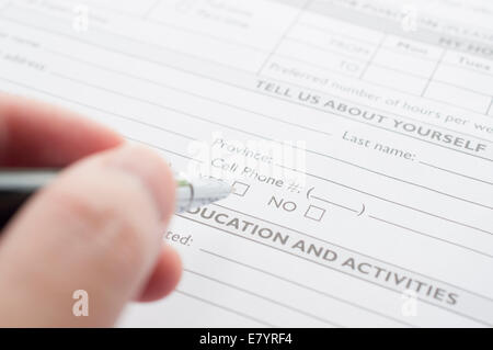 Personal Identification Form Application Concept Stock Photo - Alamy