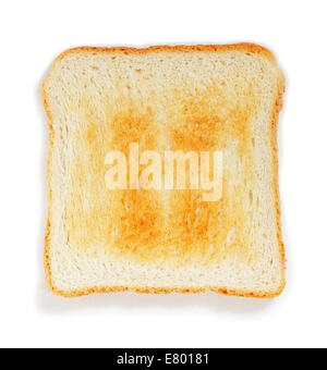 single toast against white background Stock Photo - Alamy