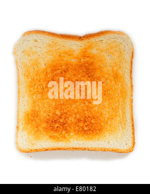 single toast against white background Stock Photo - Alamy