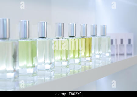 light and stylish luxury perfume store with famous fragance Stock Photo ...