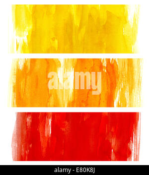 red, orange, yellow, and green watercolor abstract background painted ...