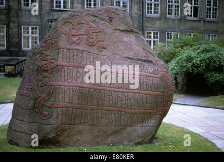 Copy of the Jelling Rune Stone of King Harald Bluetooth, Copenhagen ...