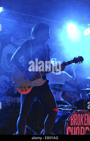 Joe Finnigan, lead guitarist and singer with The Broken Chords playing ...