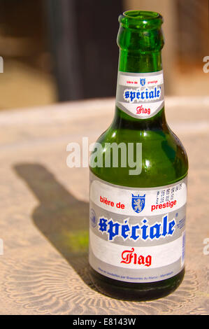 Moroccan Flag Speciale beer, brewed in Fes, Fez, Morocco Stock Photo ...