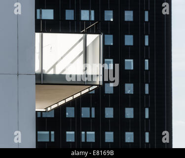 High-rise building balcony railings in Jacksonville, Florida, USA Stock ...