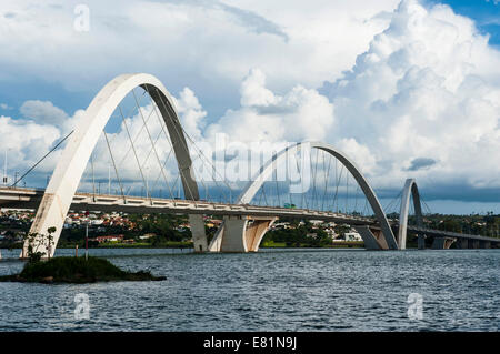 Brasilia, Brazil. The Juscelino Kubitschek Bridge, also known as Ponte ...