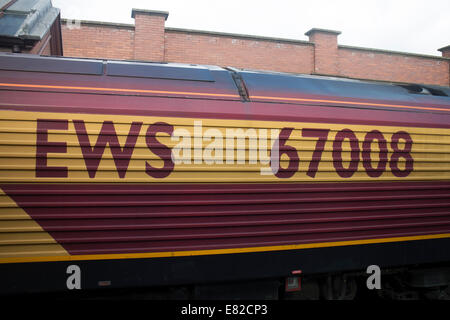 An EWS class 67 diesel locomotive number 67007 working an intermodal ...
