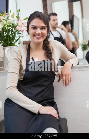 Young beautiful hairdresser looking for job after studying at courses ...