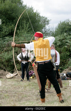Medieval archer bowman bow and arrow longbow archery archers bows Stock ...