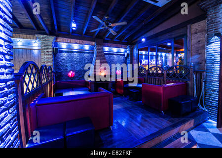 an empty illuminated disco dance floor Stock Photo - Alamy