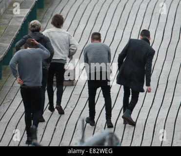 1 Direction shoot a music video on Clevedon pier Featuring: Liam Payne ...