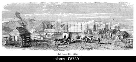Main Street of Salt Lake City, Utah, United States in the 1860's. From ...