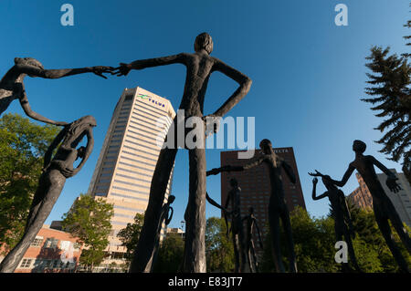 The Family of Man, sculptures by Mario Armengol at downtown Calgary ...