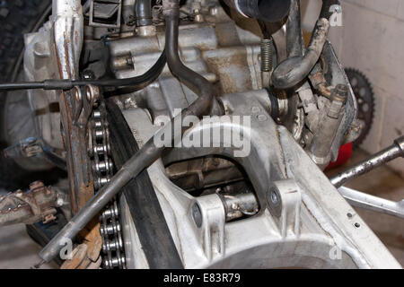 Motorcycle Maintenance - swing arm Stock Photo - Alamy