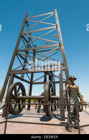 California, Kern County, Taft, Oil Worker Monument by local sculptor ...