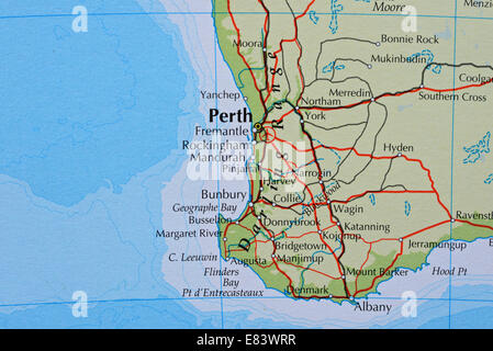 Map of Perth Stock Photo - Alamy