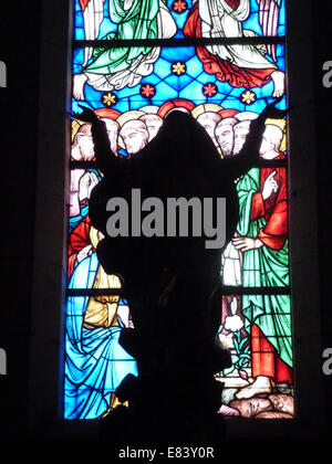 Monumental stained glass window La Paix, the Peace, by Marc Chagall in ...