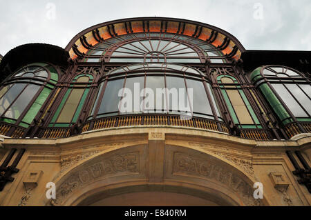 Front entrance to the Source Cachat building, Evian-les-Bains, Haute ...