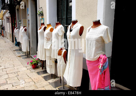 Manikins out side of dress shop in Mahon Menorca Stock Photo - Alamy