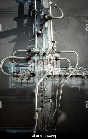 jet engine fuel system pipe pipes maze Stock Photo - Alamy